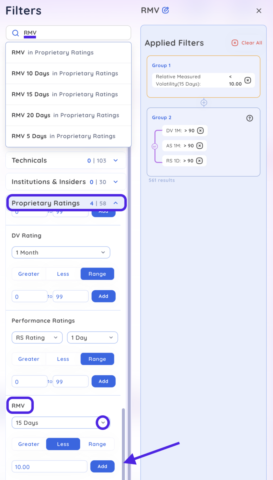Use Relative Measured Volatility (RMV) To Reveal Tight Price Action ...