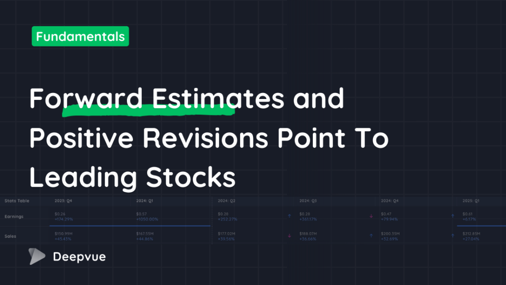 Forward Estimates and Positive Revisions Point To Leading Stocks | Deepvue