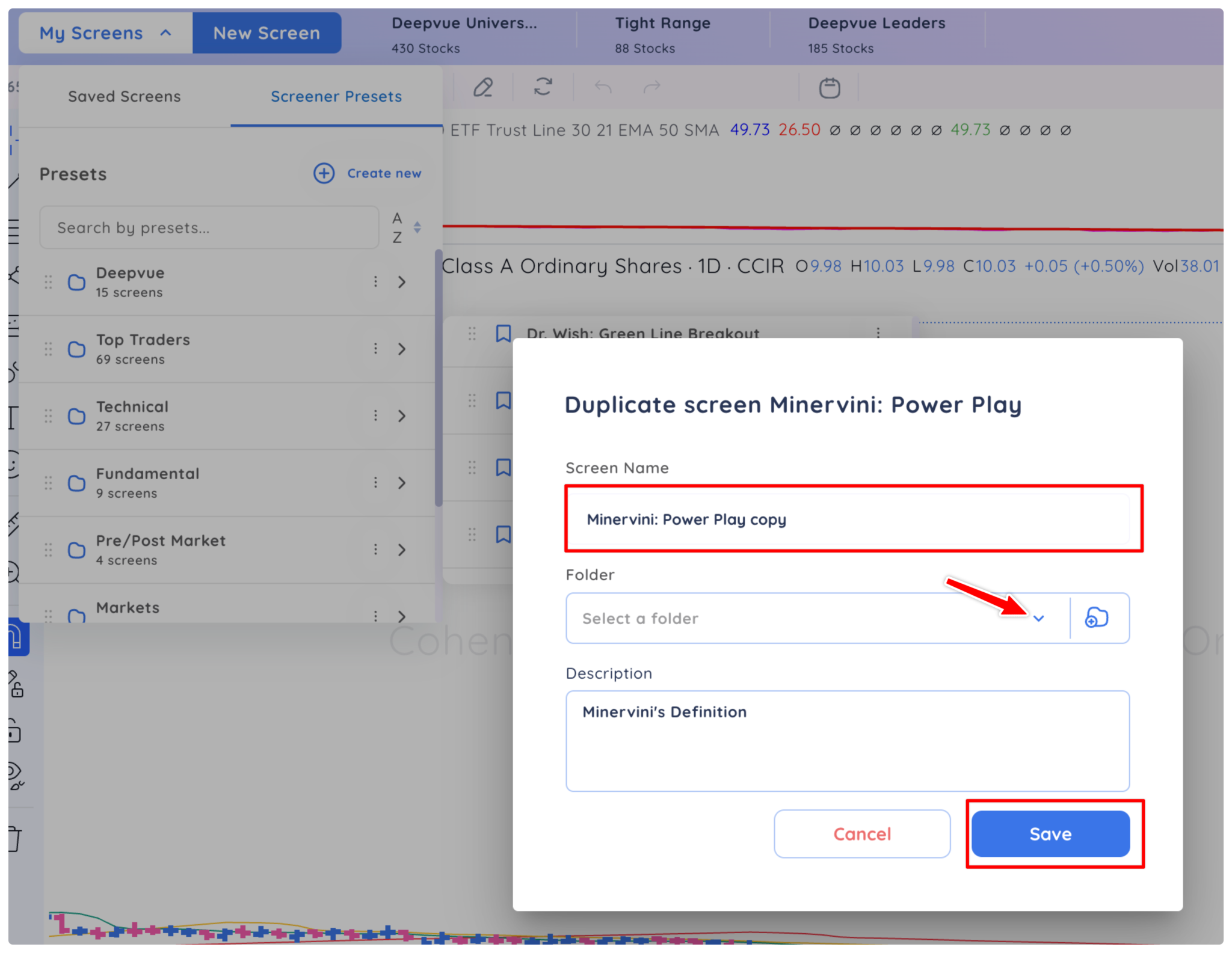 Screener Presets | Deepvue