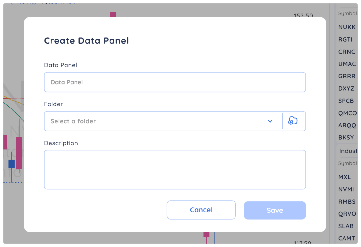 Create a Custom Data Panel | Deepvue
